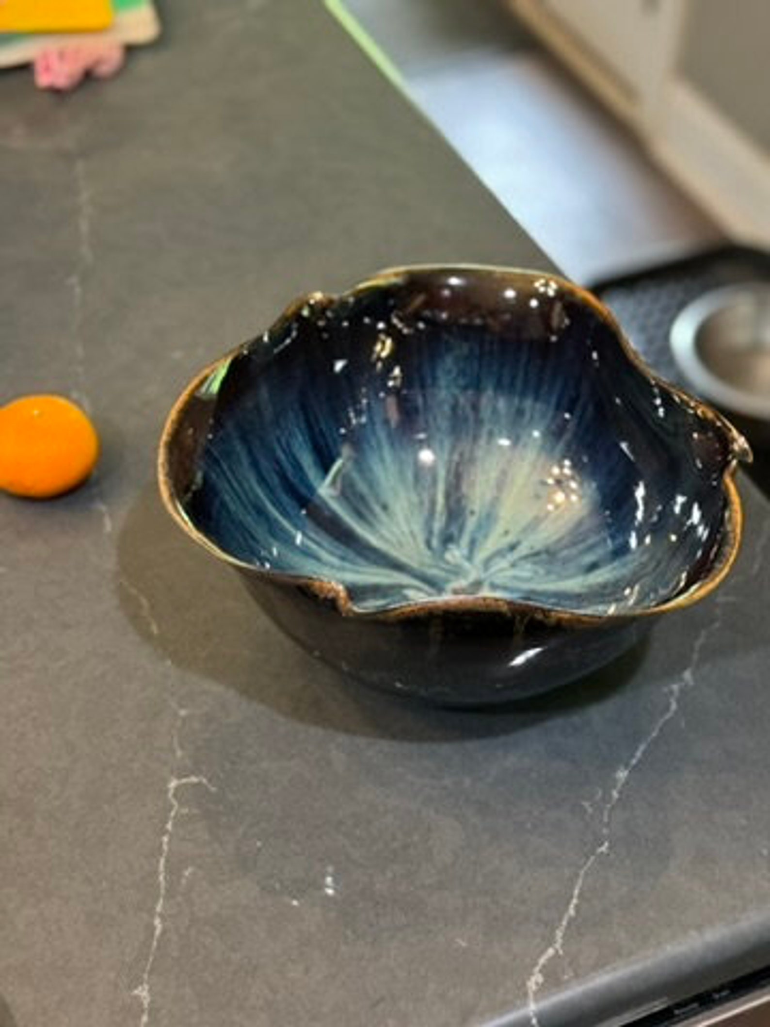 Handmade Wheel-thrown Pottery Bowl That is Altered to Make an Organic ...