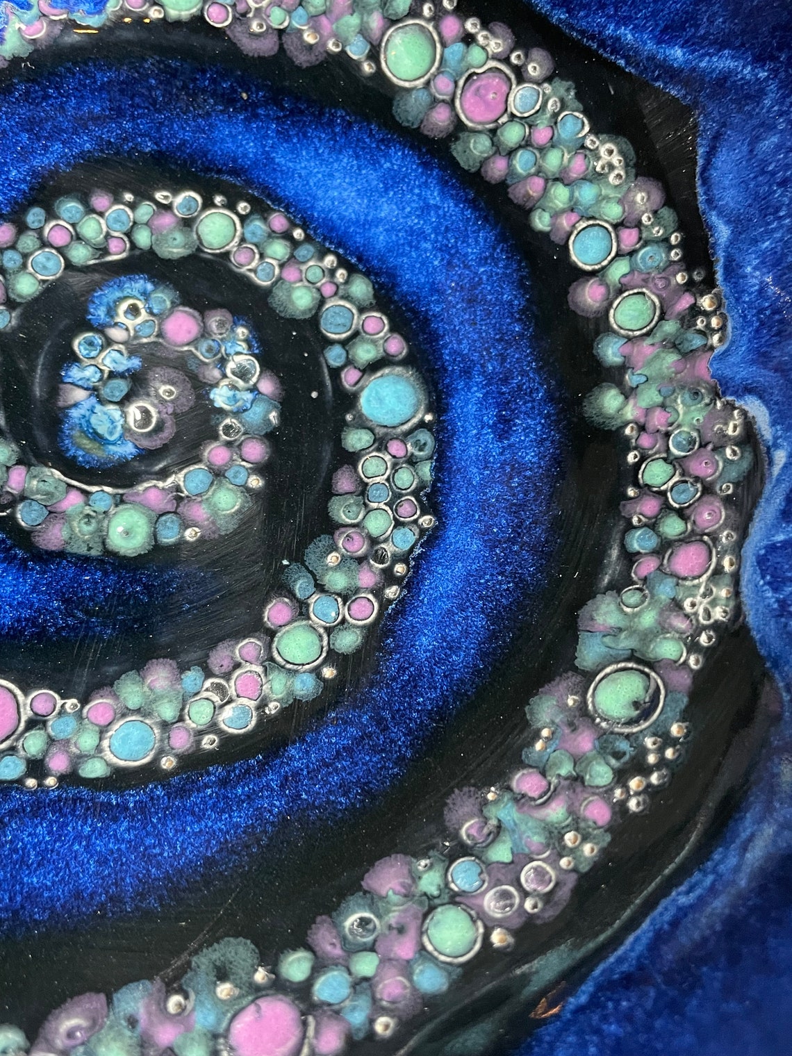 Porcelain Serving Bowl With Gem and Jewel Like Theme. It is Lovely ...