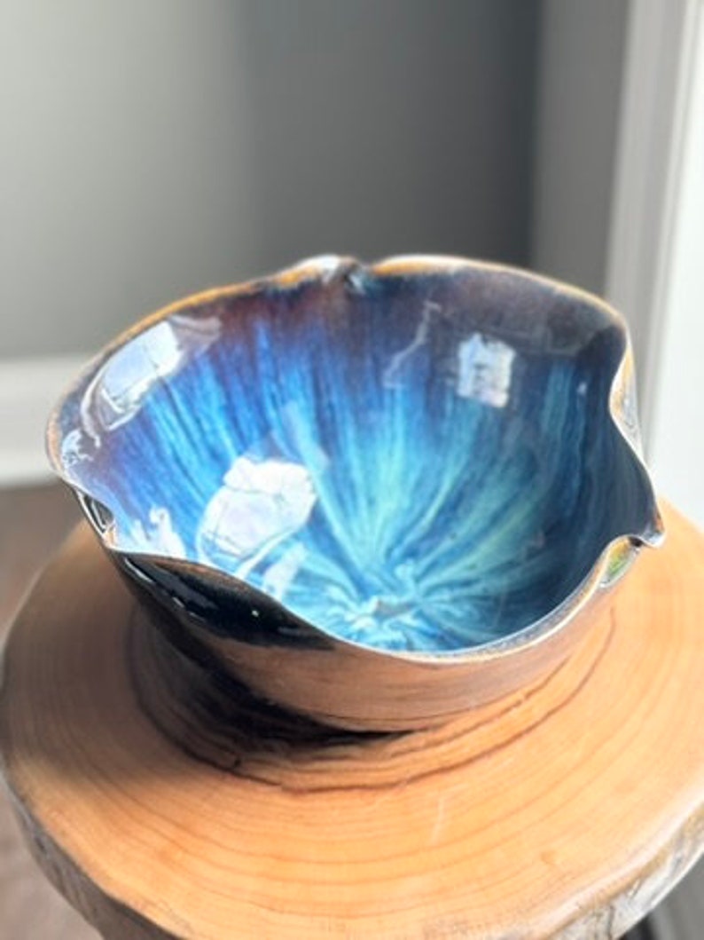 Handmade Wheel-thrown Pottery Bowl That is Altered to Make an Organic ...