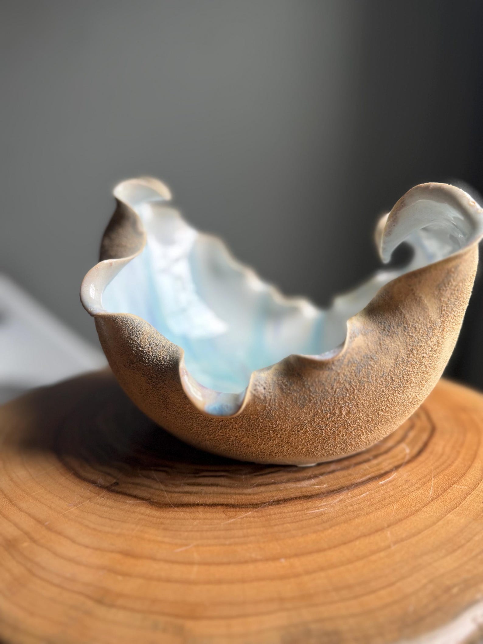 Ocean Inspired Porcelain Sculpture Wave Centerpiece. Handmade, Wheel ...