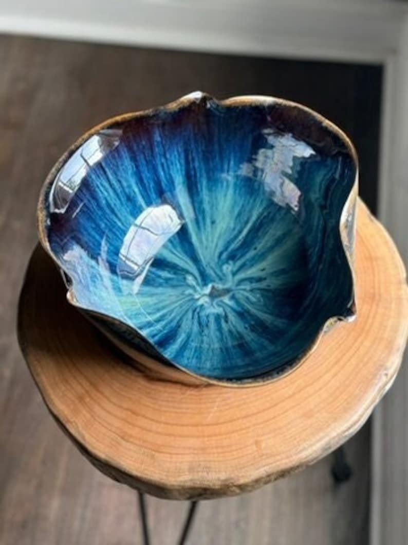 Handmade Wheel-thrown Pottery Bowl That is Altered to Make an Organic ...
