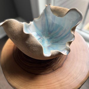 Ocean Inspired Porcelain Sculpture Wave Centerpiece. Handmade, Wheel ...