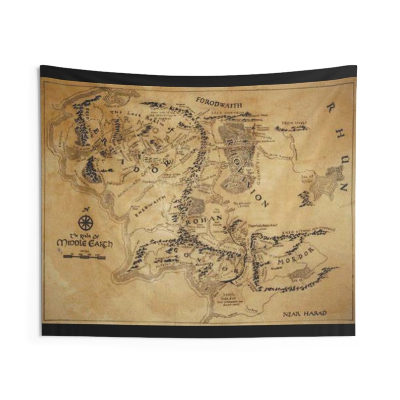 Middle Earth Map Tapestries - Etsy