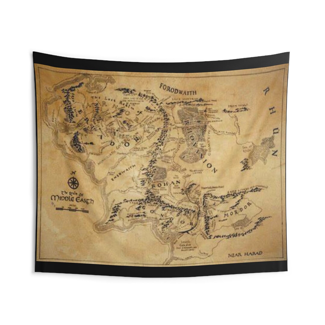 Middle Earth Map Tapestries - Etsy