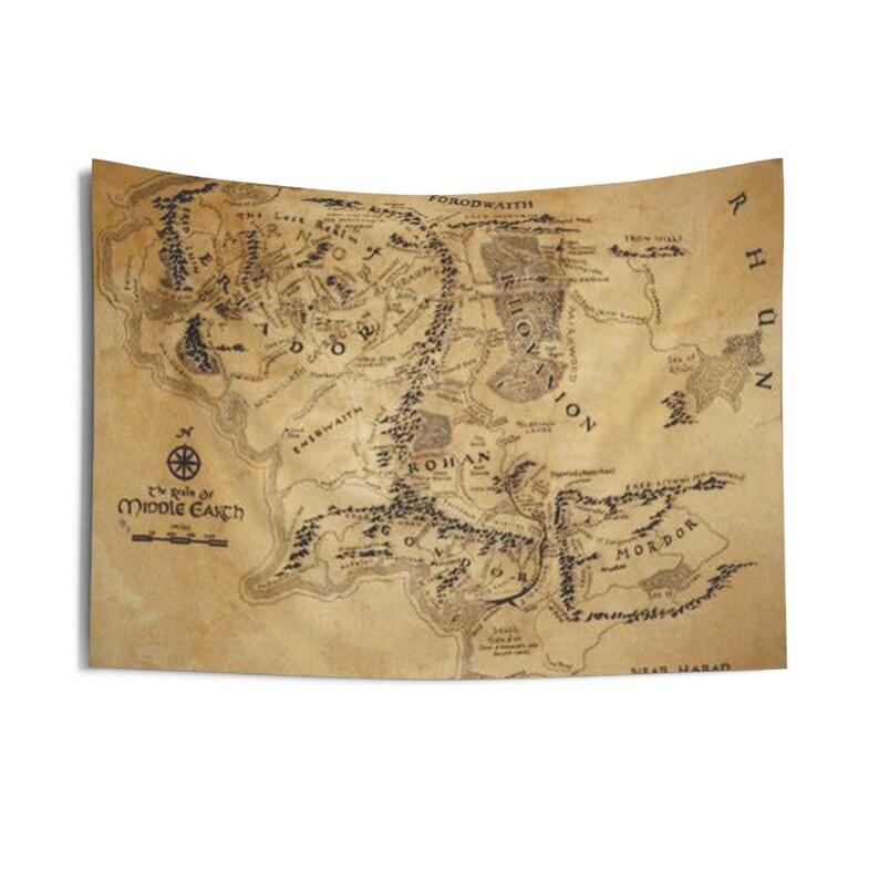 Middle Earth Map Tapestries - Etsy