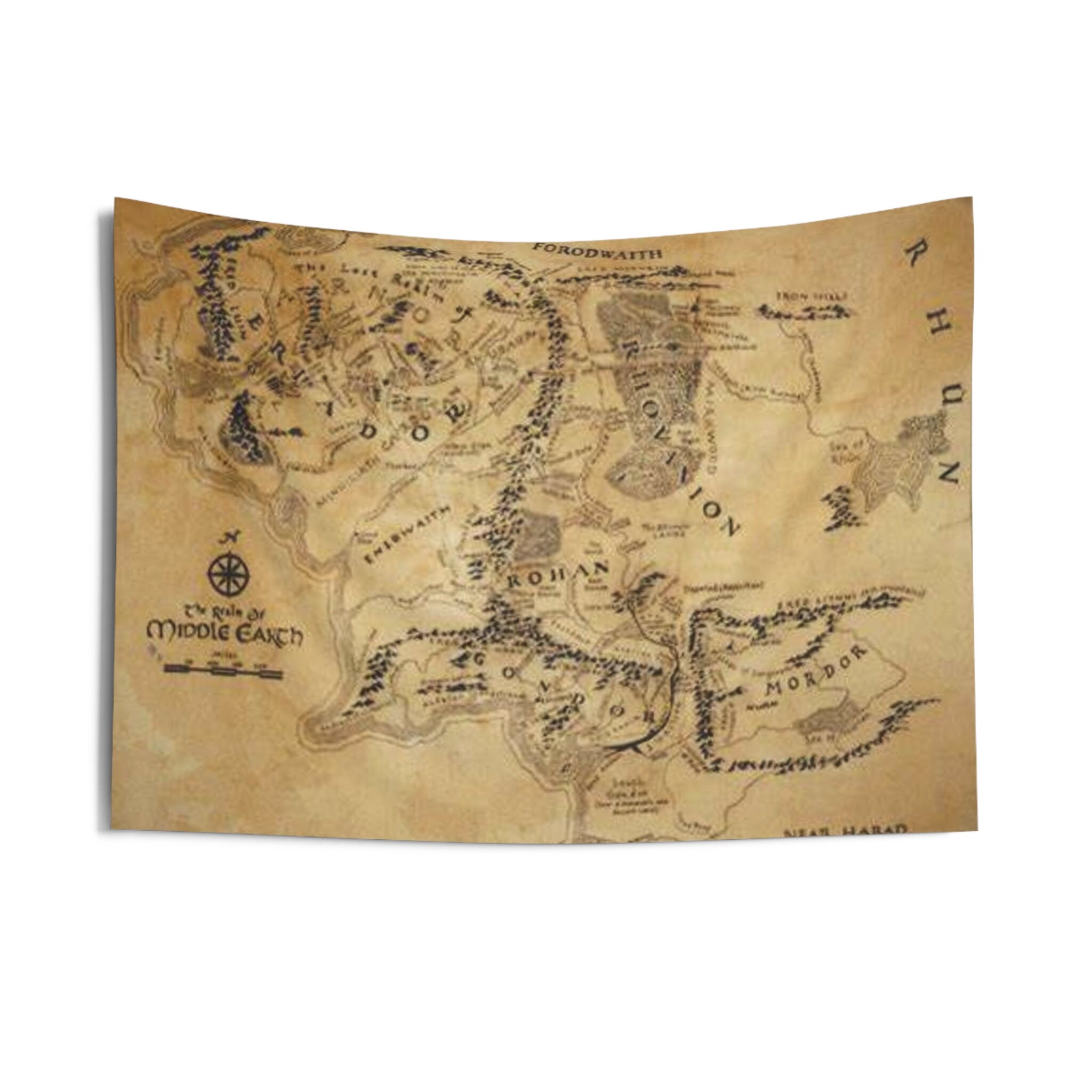 Middle Earth Map Tapestries - Etsy