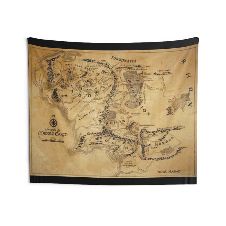 Middle Earth Map Tapestries - Etsy