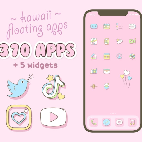 Kawaii App Icons - Etsy