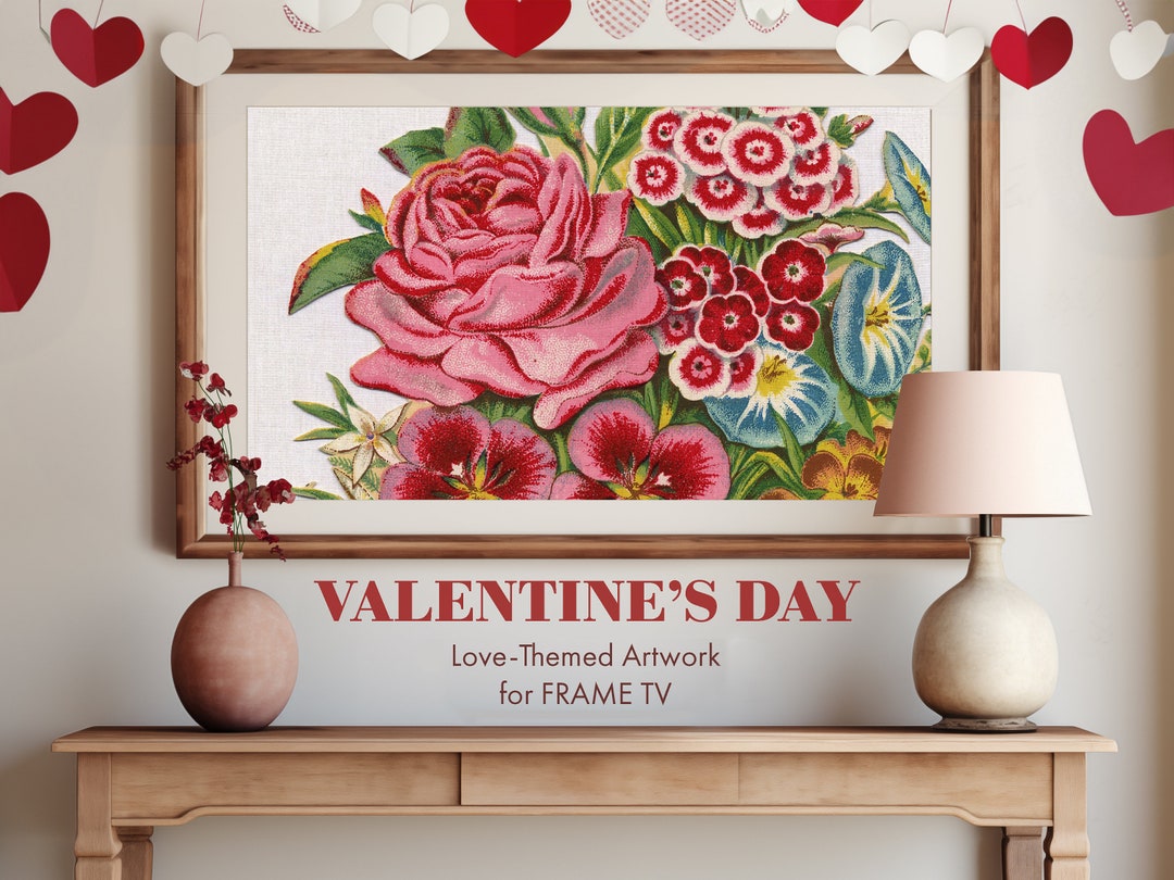 Valentine's Day | Art for TV Vday Rose Floral Galentines TV ...