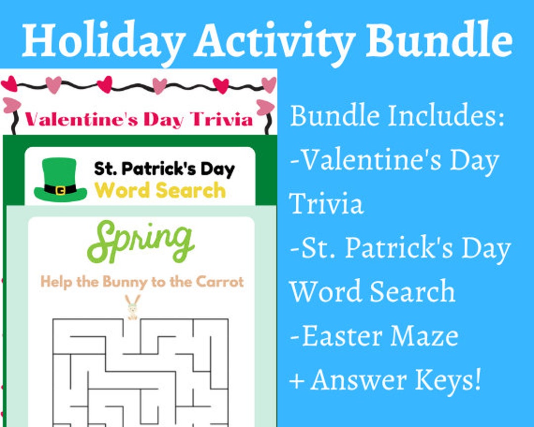 Classroom Holiday Activity Printable Bundle - Etsy