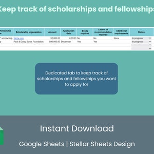 MBA Business School Application Tracker Graduate Admissions Planner ...