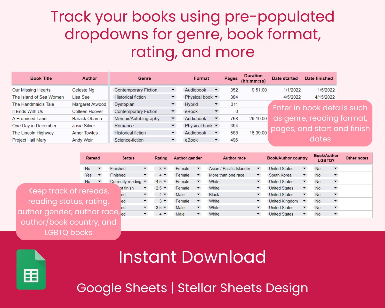 2023 Reading Book Tracker Google Sheets Spreadsheet Template Etsy 2023-reading-book-tracker-google-sheets-spreadsheet-template-etsy