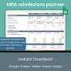 MBA Business School Application Tracker Graduate Admissions Planner ...