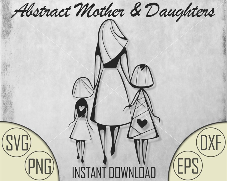 Abstract Mother & Daughters SVG |clipart |PNG |cut File Vector Digital ...