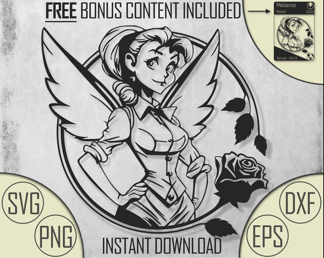 Fairy SVG fairy 0013 SVG cut File Clipart Vector Digital Dxf Png Eps ...