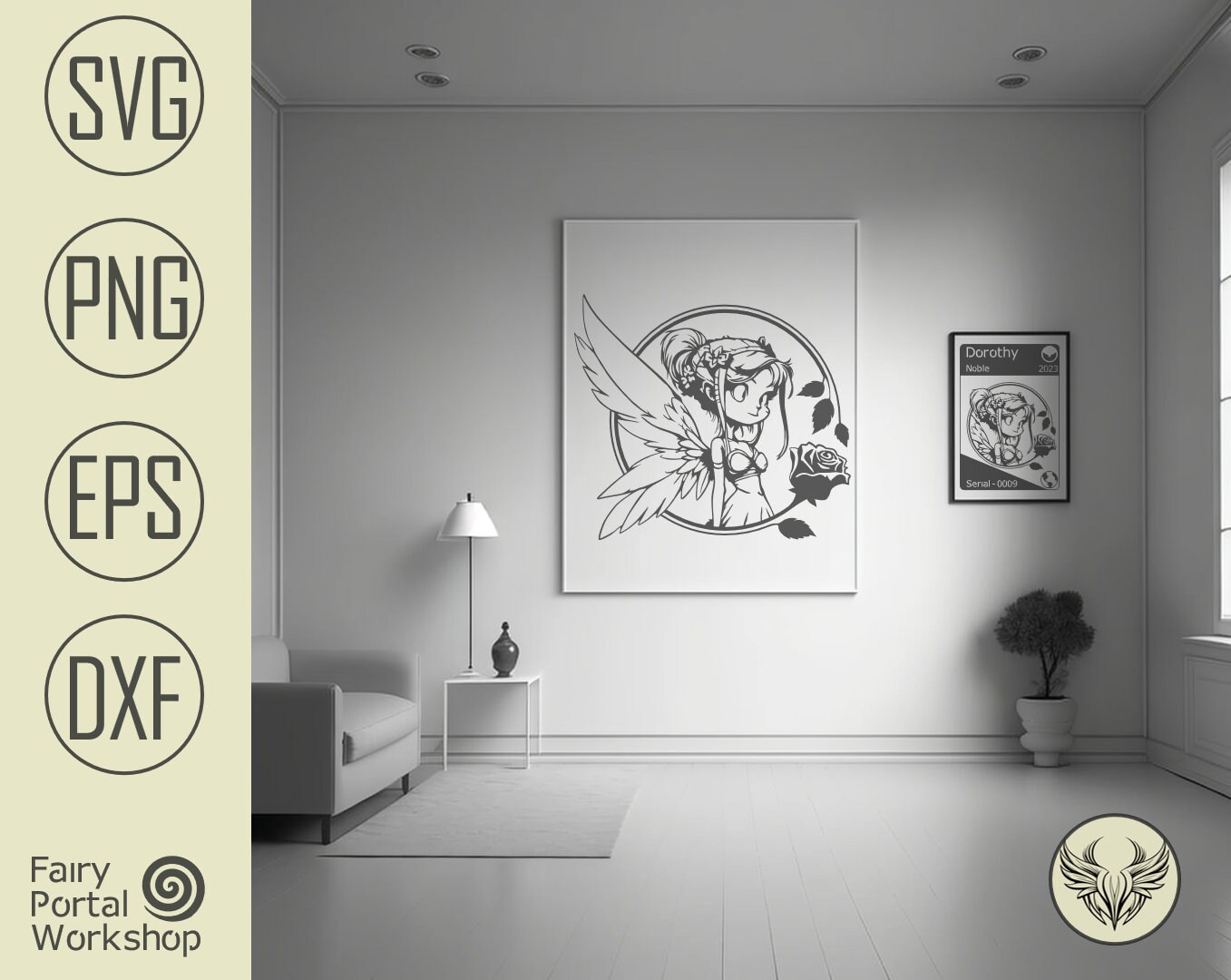 Fairy SVG fairy 0009 SVG cut File Clipart Vector Digital Dxf Png Eps ...