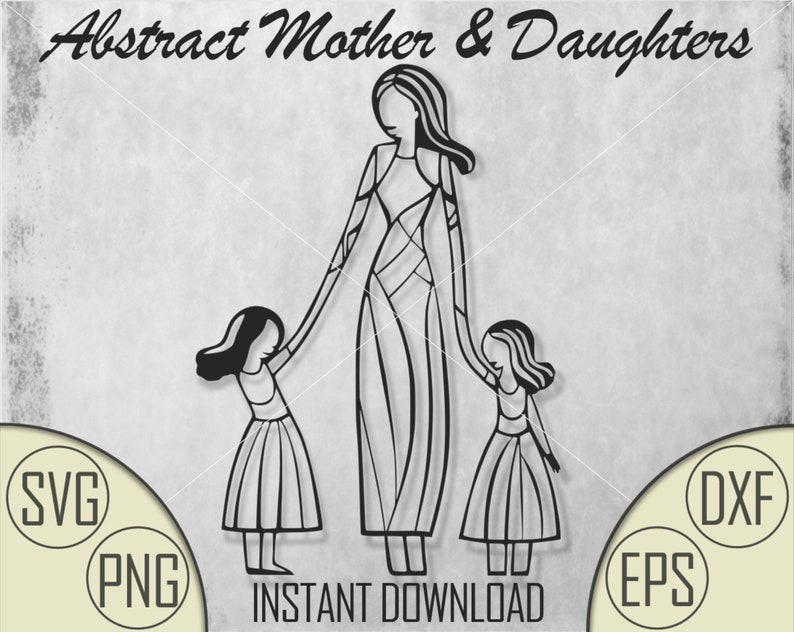 Abstract Mother & Daughters SVG |clipart |PNG |cut File Vector Digital ...