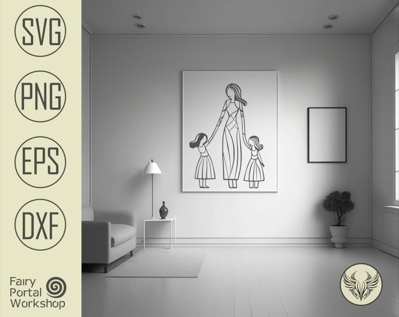 Abstract Mother & Daughters SVG |clipart |PNG |cut File Vector Digital ...