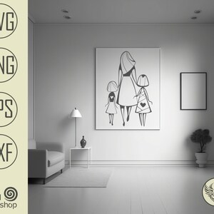 Abstract Mother & Daughters SVG |clipart |PNG |cut File Vector Digital ...