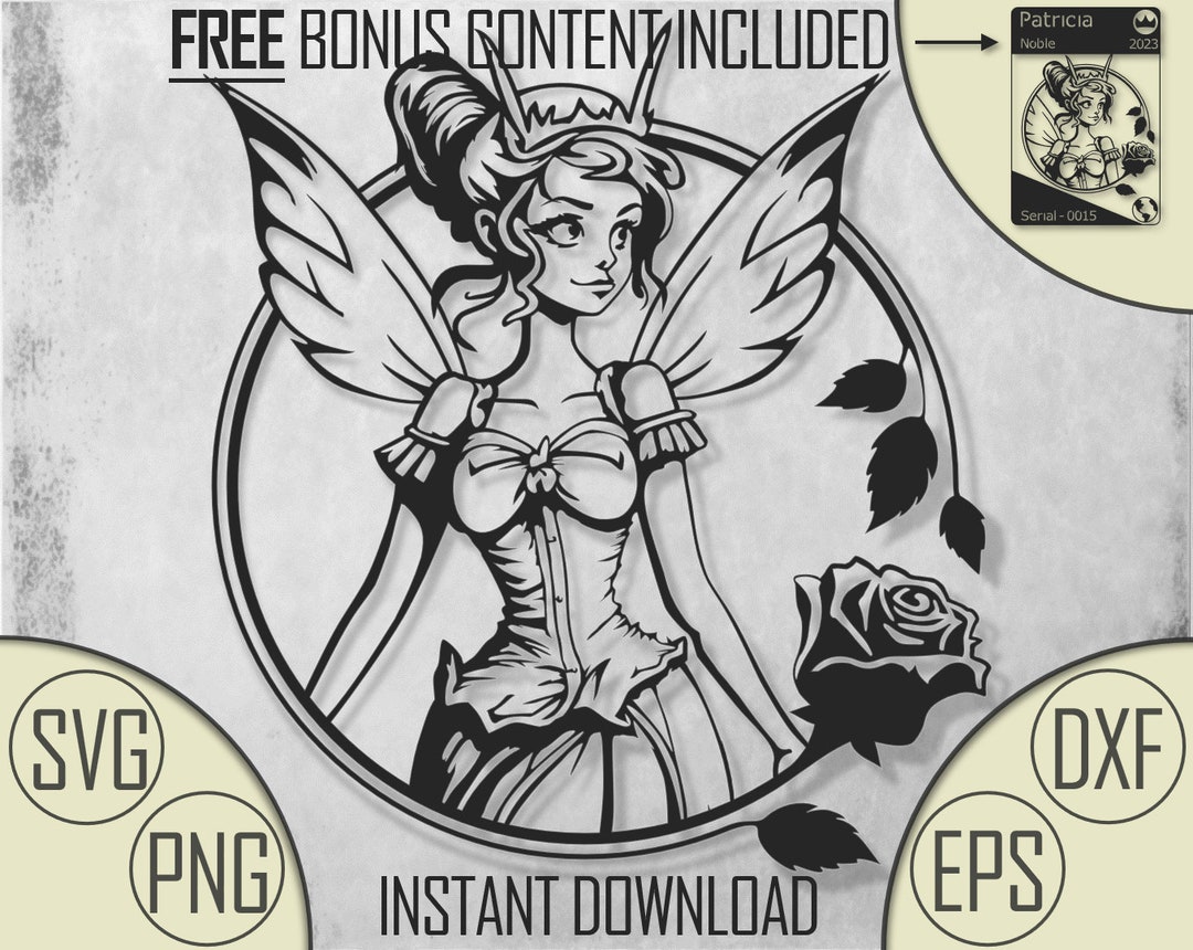 Fairy SVG |fairy Princess |0015 |SVG |cut File Clipart Vector Digital ...