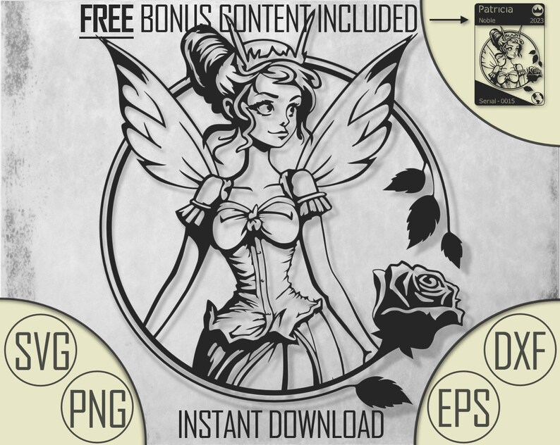 Fairy SVG |fairy Princess |0015 |SVG |cut File Clipart Vector Digital ...