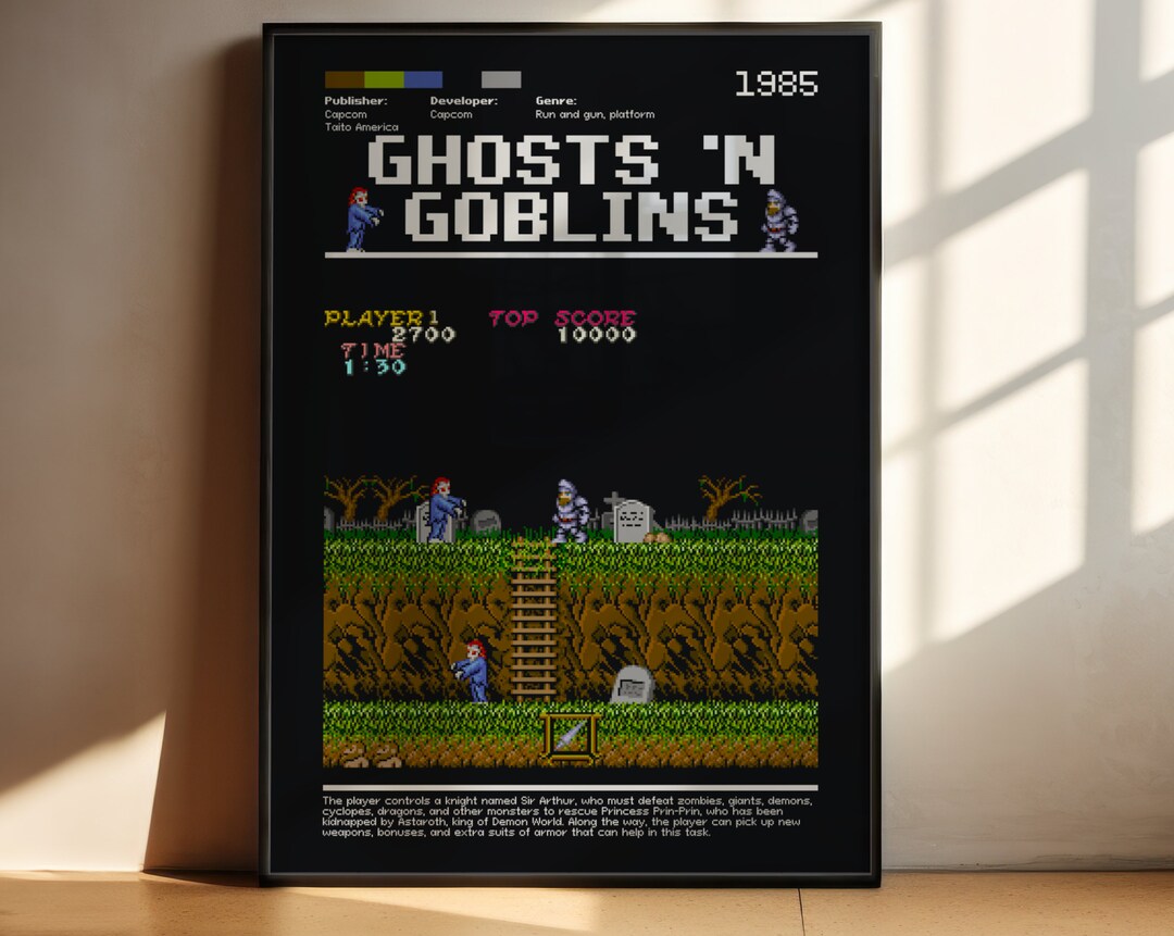 Ghosts 'n Goblins PRINTABLE Wall Art | Ghosts 'n Goblins Poster | Retro ...