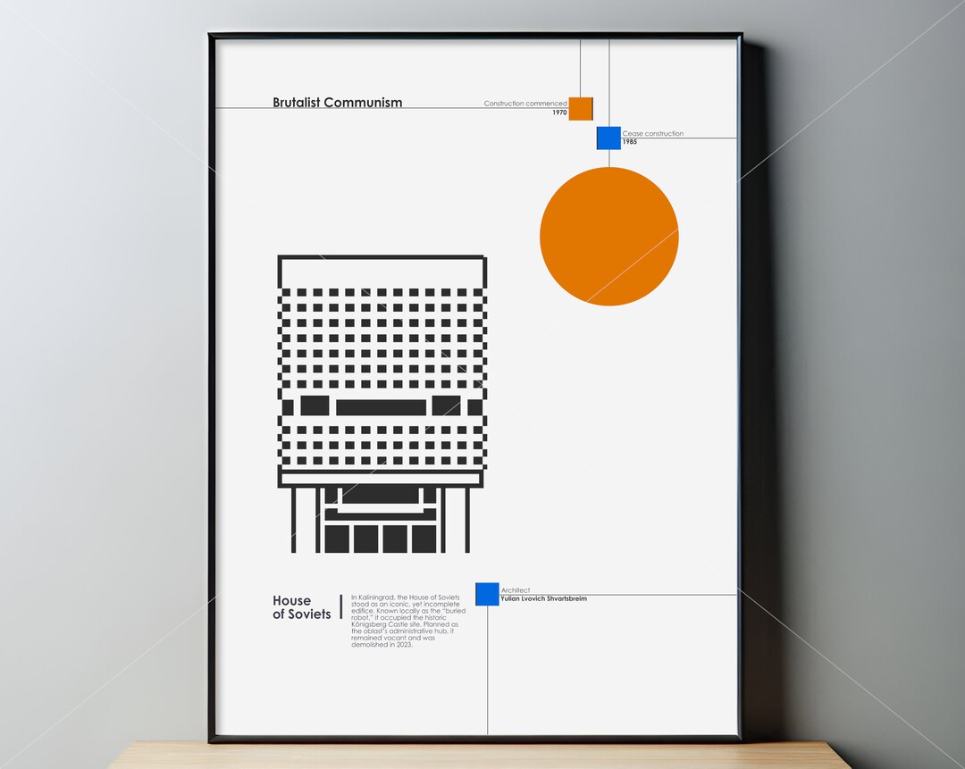 House of Soviets Wall Art | Brutalist Print | Architecture Print ...