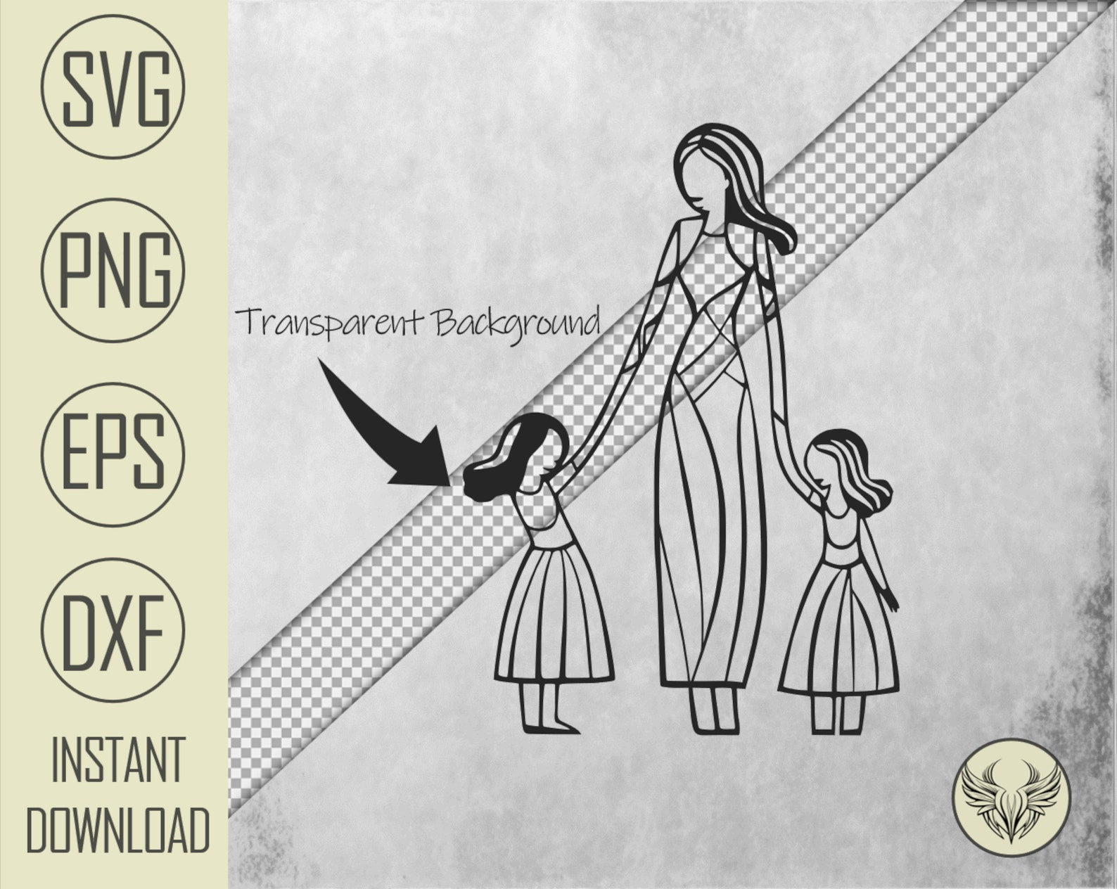 Abstract Mother & Daughters SVG |clipart |PNG |cut File Vector Digital ...
