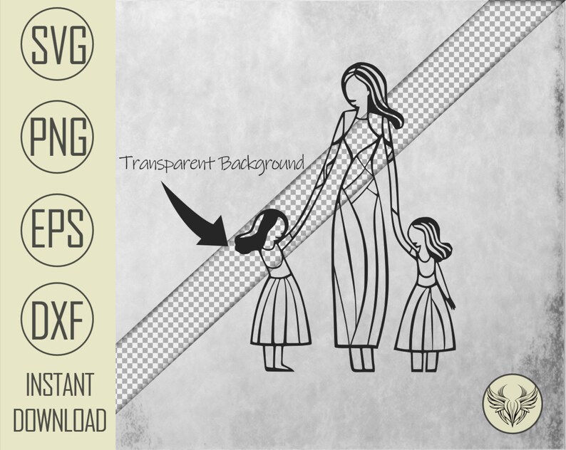 Abstract Mother & Daughters SVG |clipart |PNG |cut File Vector Digital ...