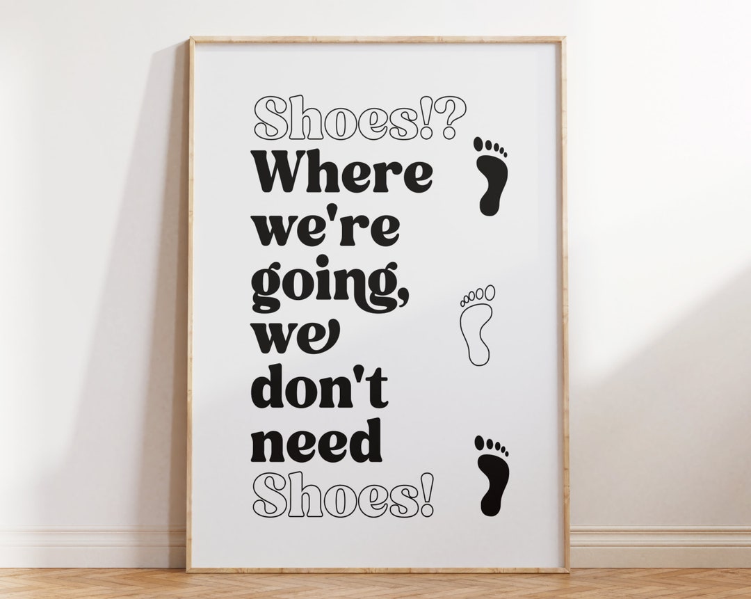 Please Remove Shoes Sign | Retro Shoes off Poster | No Shoes Printable ...