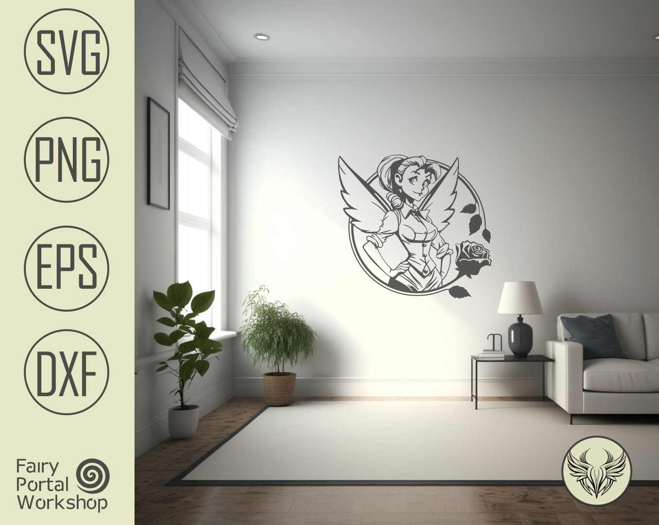 Fairy SVG fairy 0013 SVG cut File Clipart Vector Digital Dxf Png Eps ...