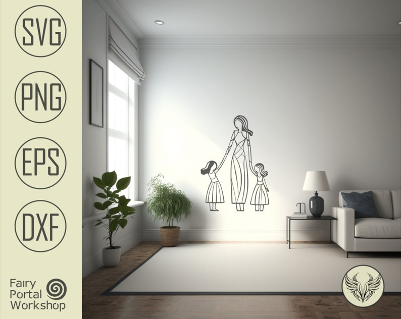 Abstract Mother & Daughters SVG |clipart |PNG |cut File Vector Digital ...