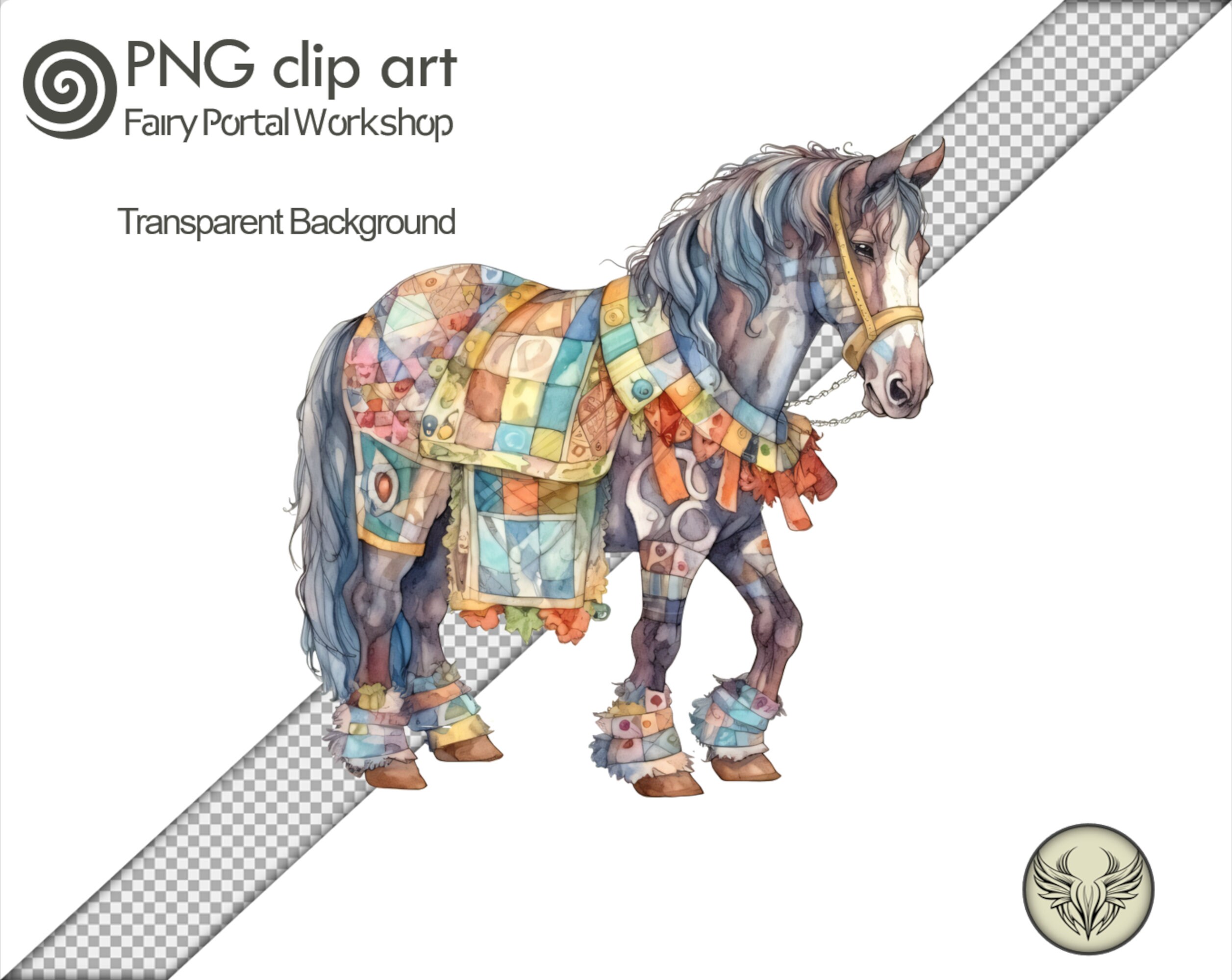 Clipart 8 PNG Whimsy Wizard Horses horse Clipart Set - Etsy Australia