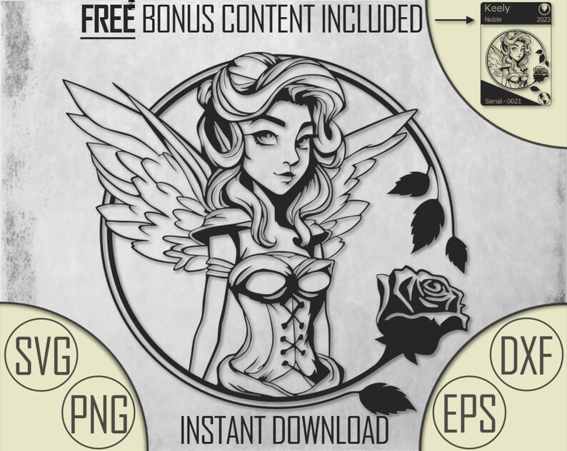 Fairy SVG |fairy |0021 |SVG |cut File Clipart Vector Digital Dxf Png ...