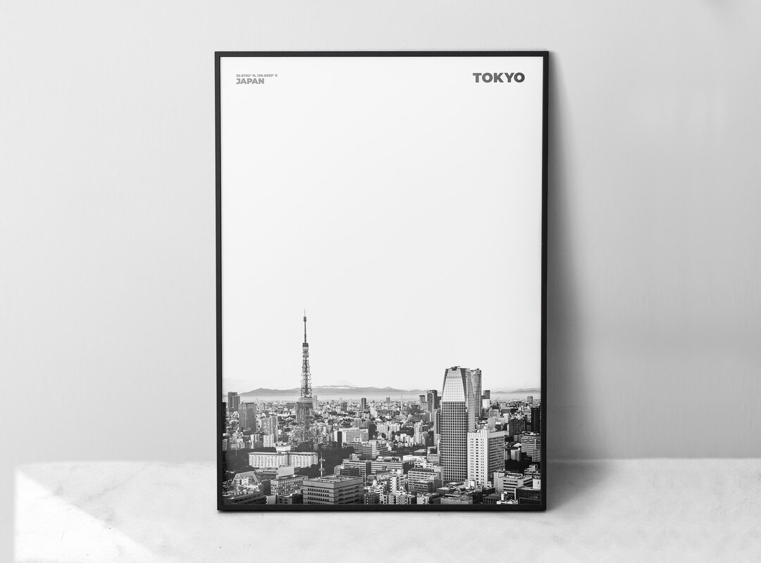 Tokyo Print Black and White, Tokyo Poster, Tokyo Wall Art, Tokyo Photo ...