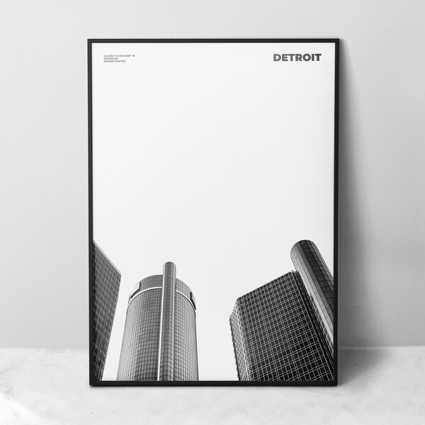 Detroit Poster - Etsy