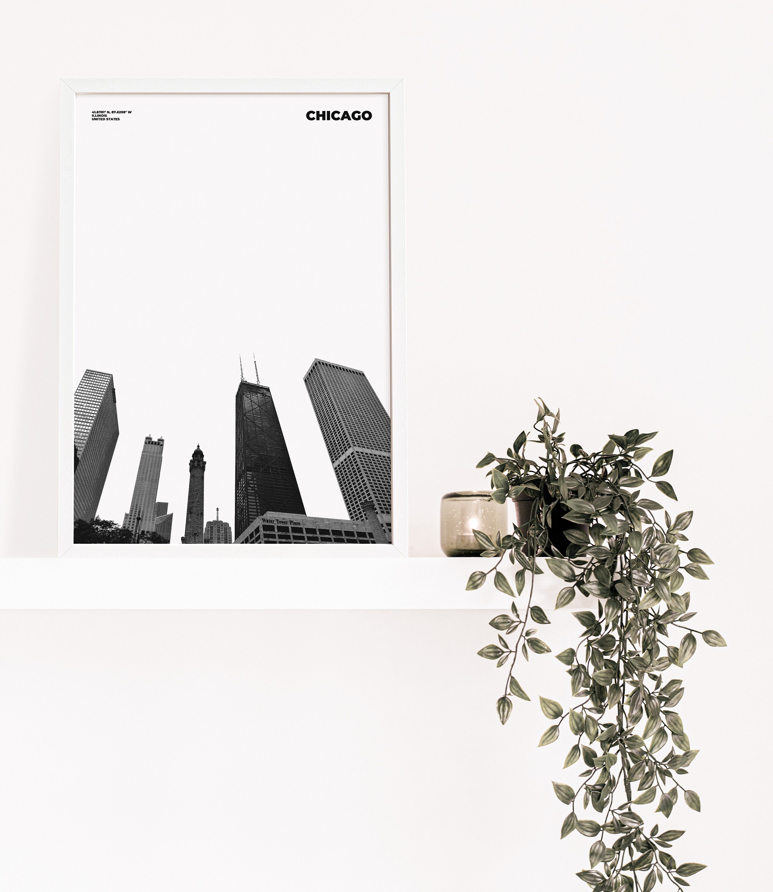 Chicago Print Black and White, Chicago Poster, Chicago Wall Art ...