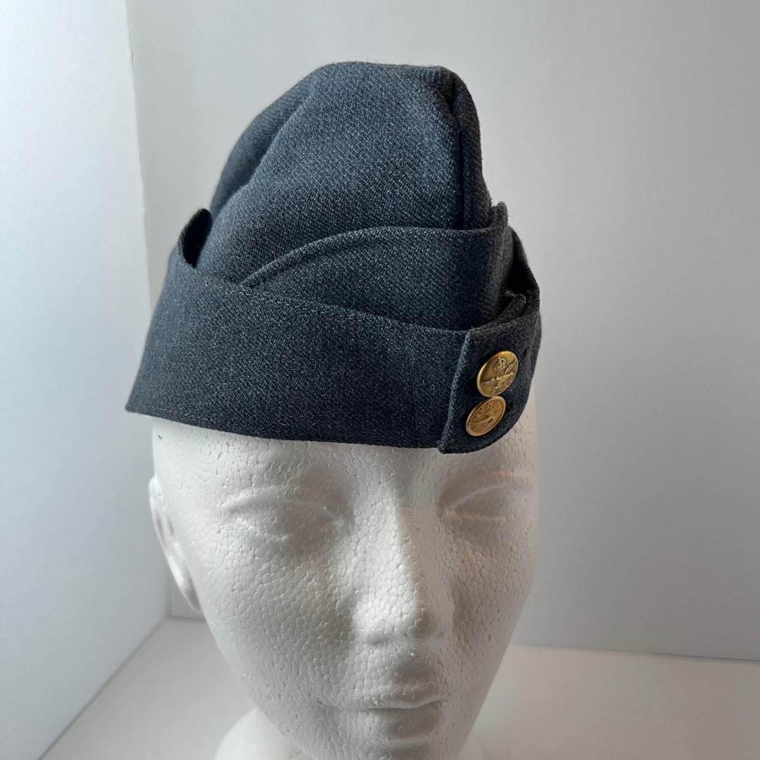 RCAF Wedge Cap, 1955, Vintage Garrison Hat With Brass Buttons - Etsy