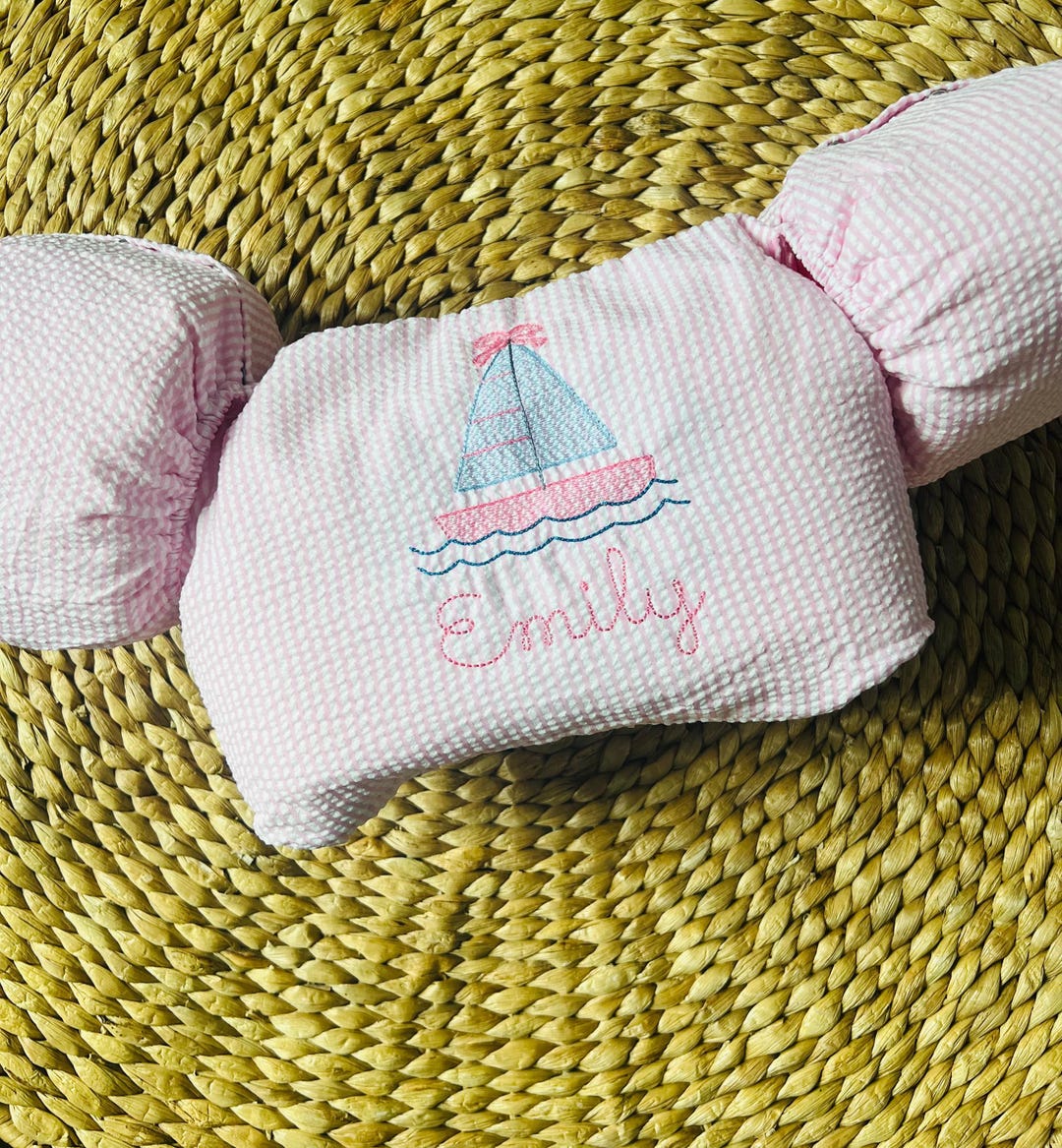 Personalized Seersucker Puddle Jumper Cover - Etsy
