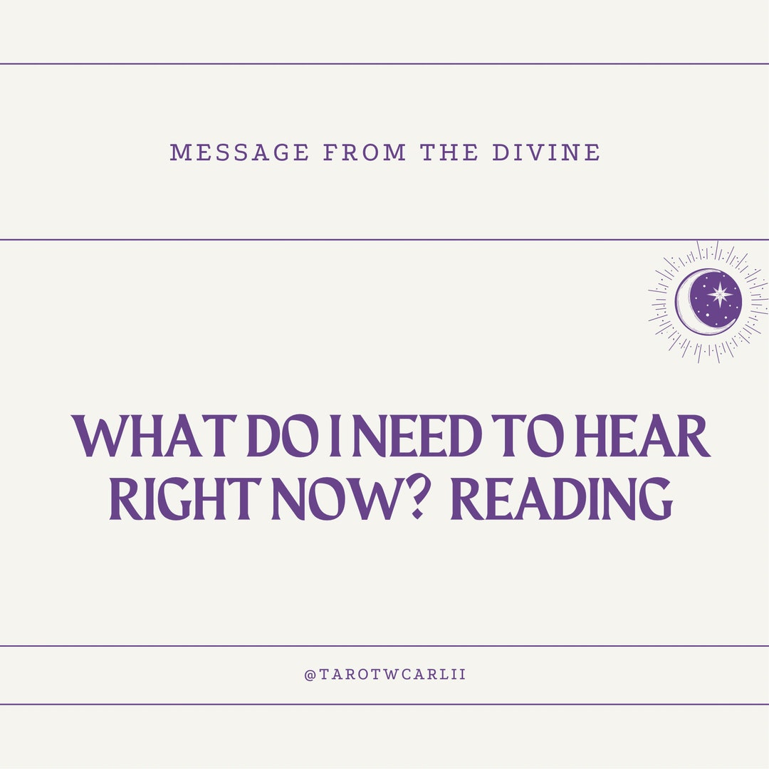 Intituive Reading: What Do I Need to Hear Right Now - Etsy