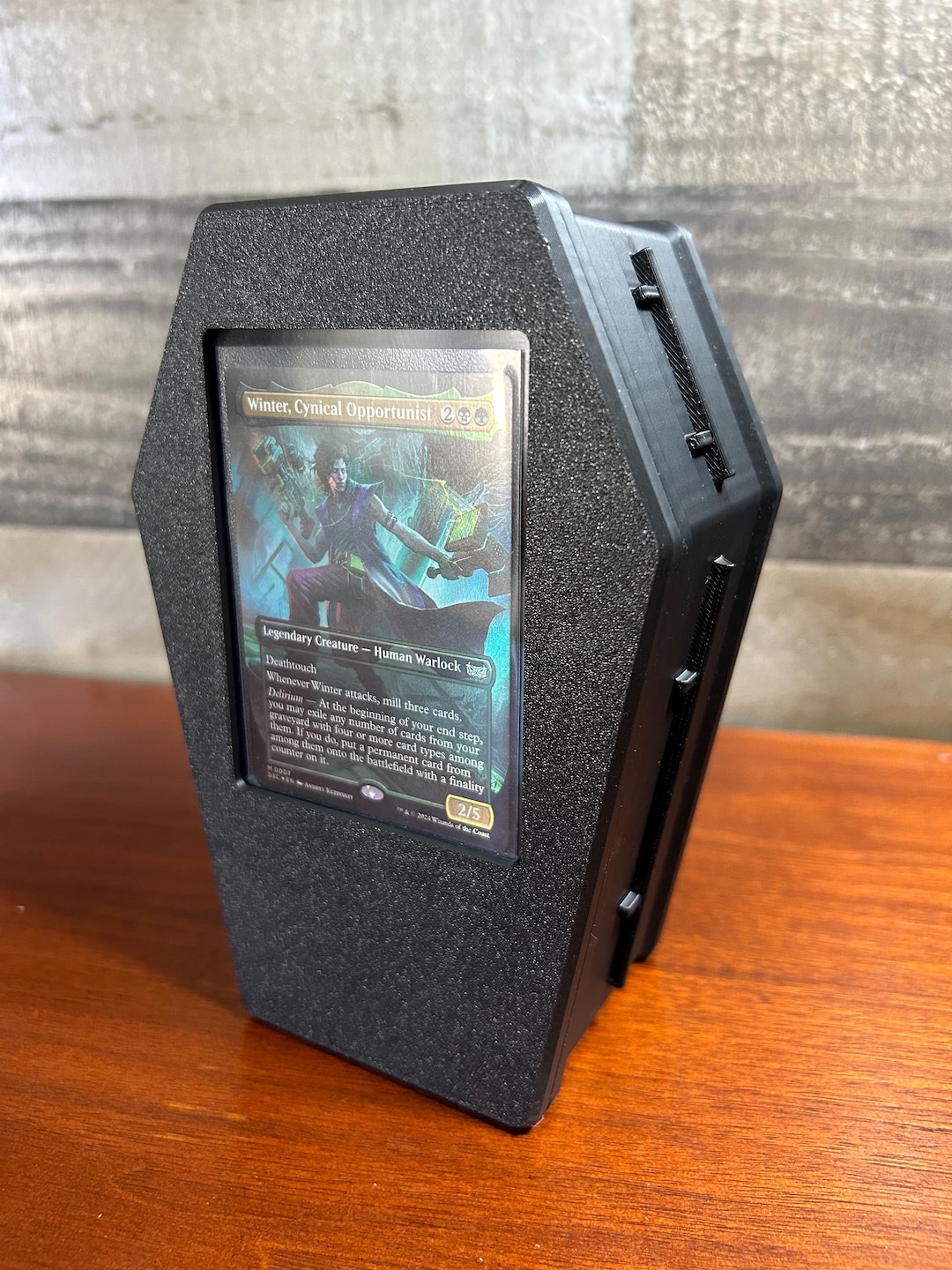 Coffin-shaped Commander Deck Box – MTG Card Display With Dice Tray ...