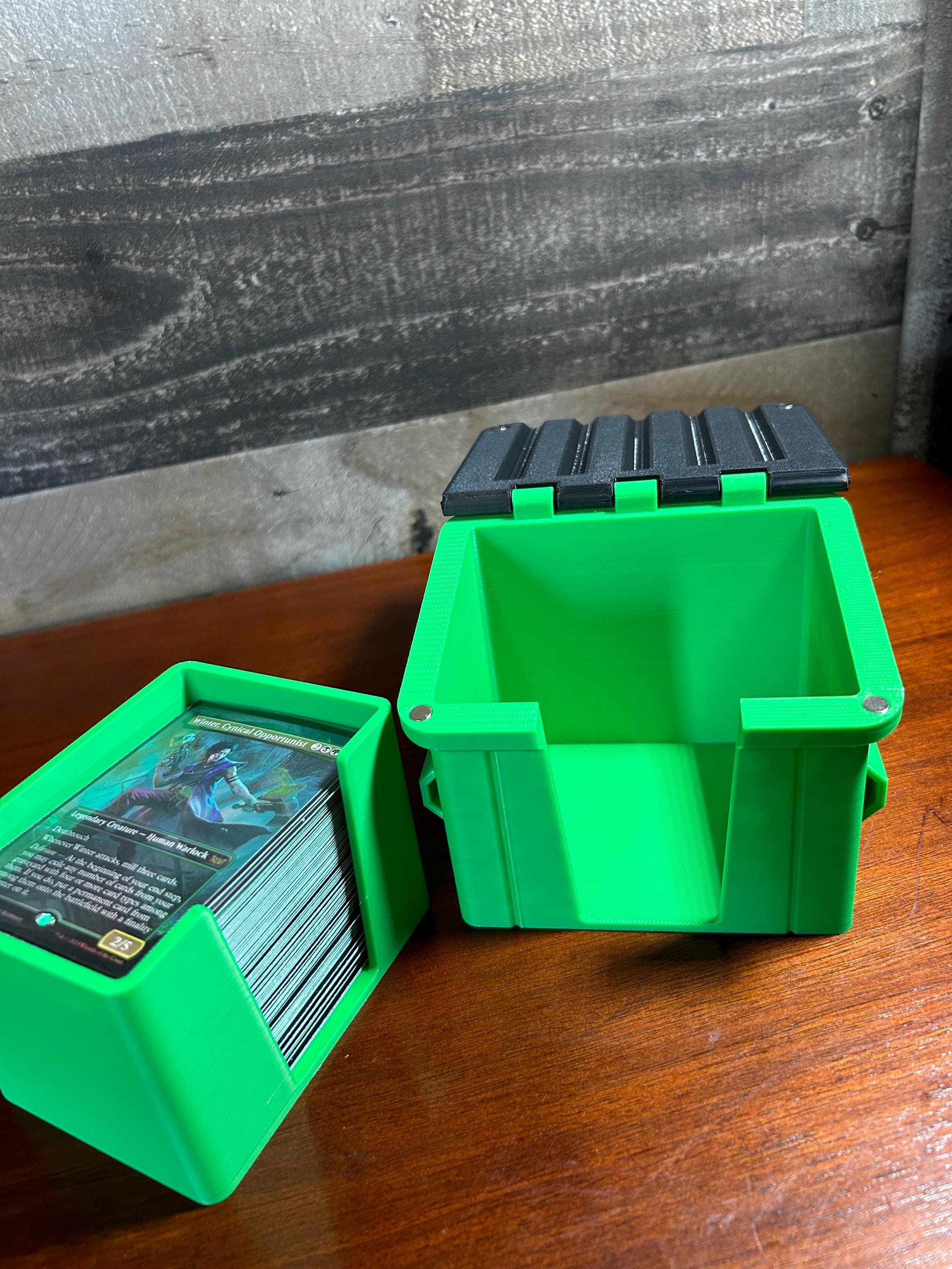 Dumpster Trash Can Deck Box-magnetic Closure, MTG, Magic the Gathering ...