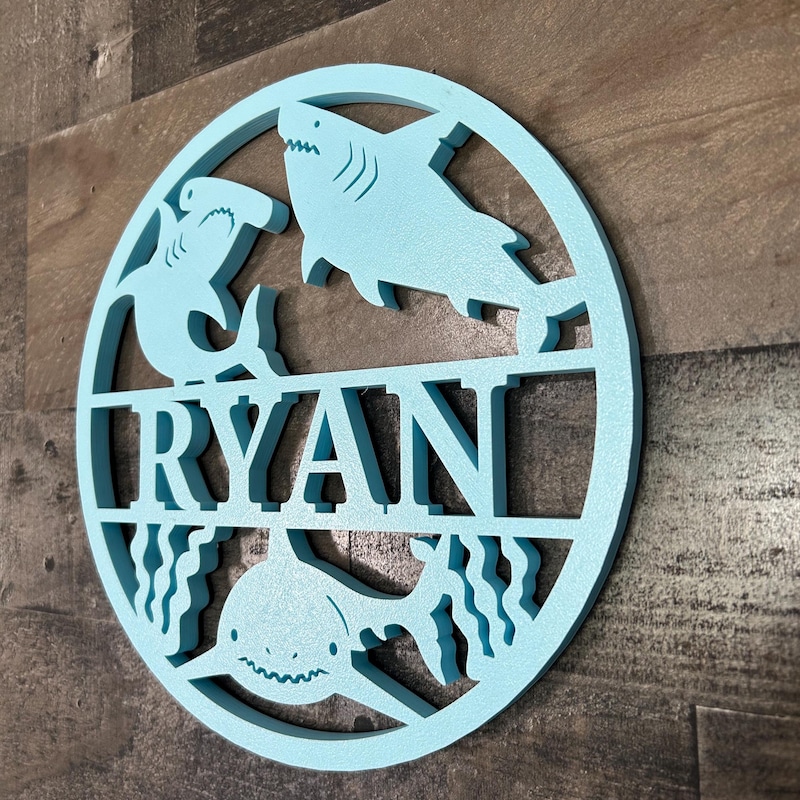 3d Shark Sign Kids - Etsy