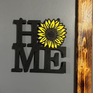 3D Printed Home Wall Decor With Sunflower | Rustic Sunflower ‘home ...