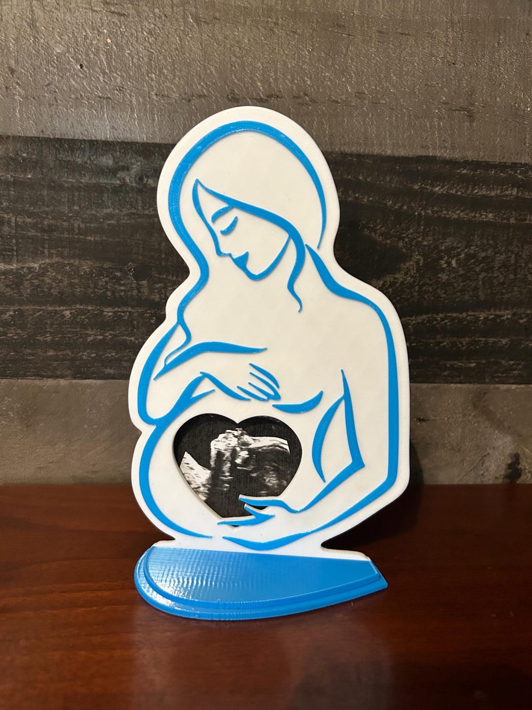 3D Printed Sonogram Frame – Baby Ultrasound Keepsake | Line Art Mother ...