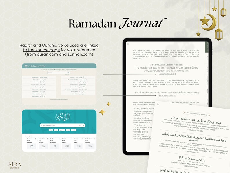Ramadan Planner 107 Pages Hyperlinked Digital Ramadan - Etsy