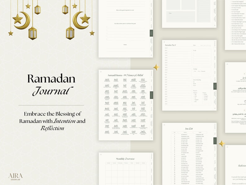 Ramadan Planner 107 Pages Hyperlinked Digital Ramadan - Etsy