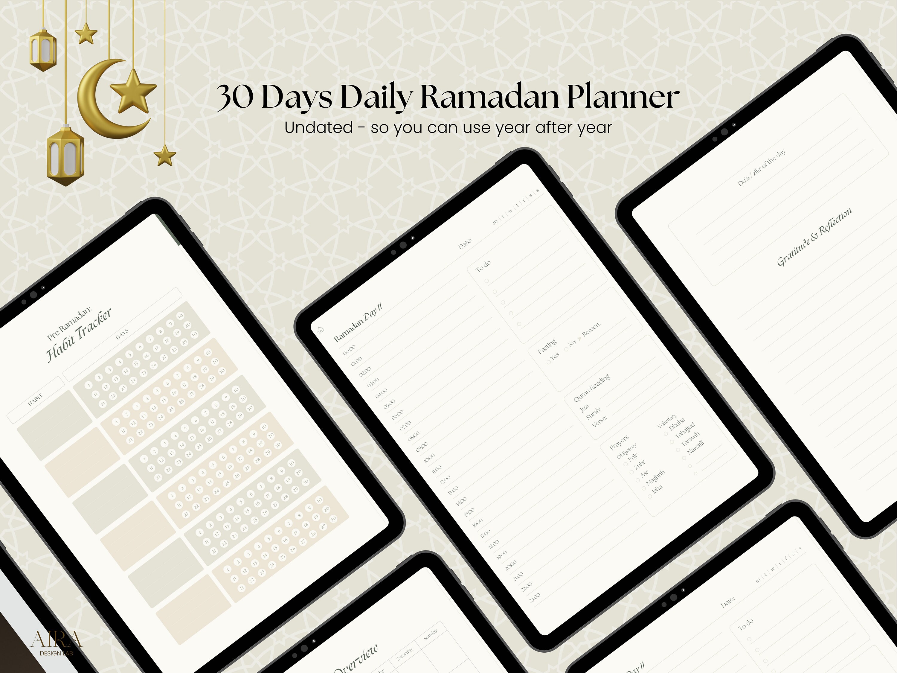 Ramadan Planner 107 Pages Hyperlinked Digital Ramadan - Etsy