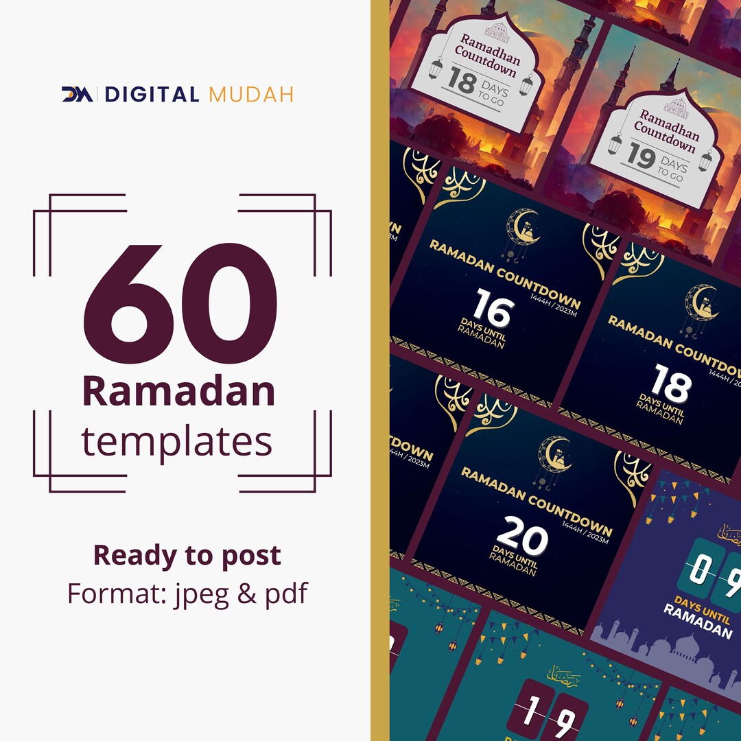 Ramadan Countdown Templates, Ramadan Posting, Facebook/instagram Poster ...
