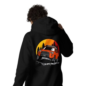 Inferno Orange Toyota 4runner TRD PRO - Premium Unisex Hoodie - Back ...